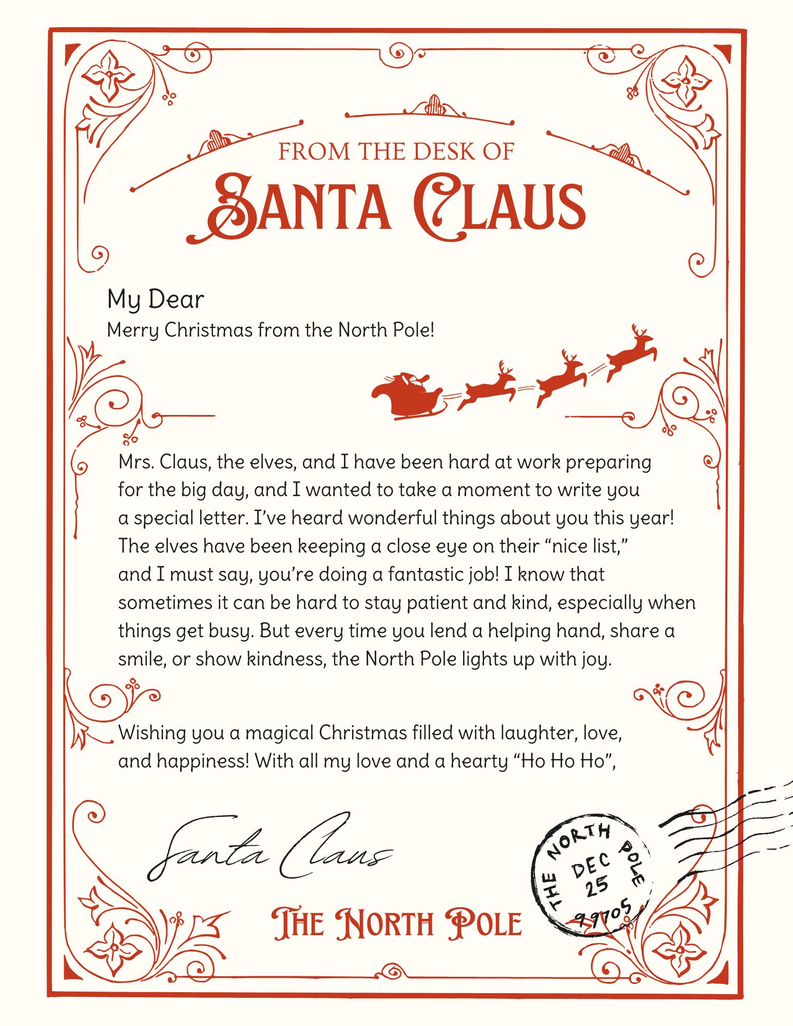 Santa’s Custom Letters with Reindeer - Personalized Christmas Gift ...
